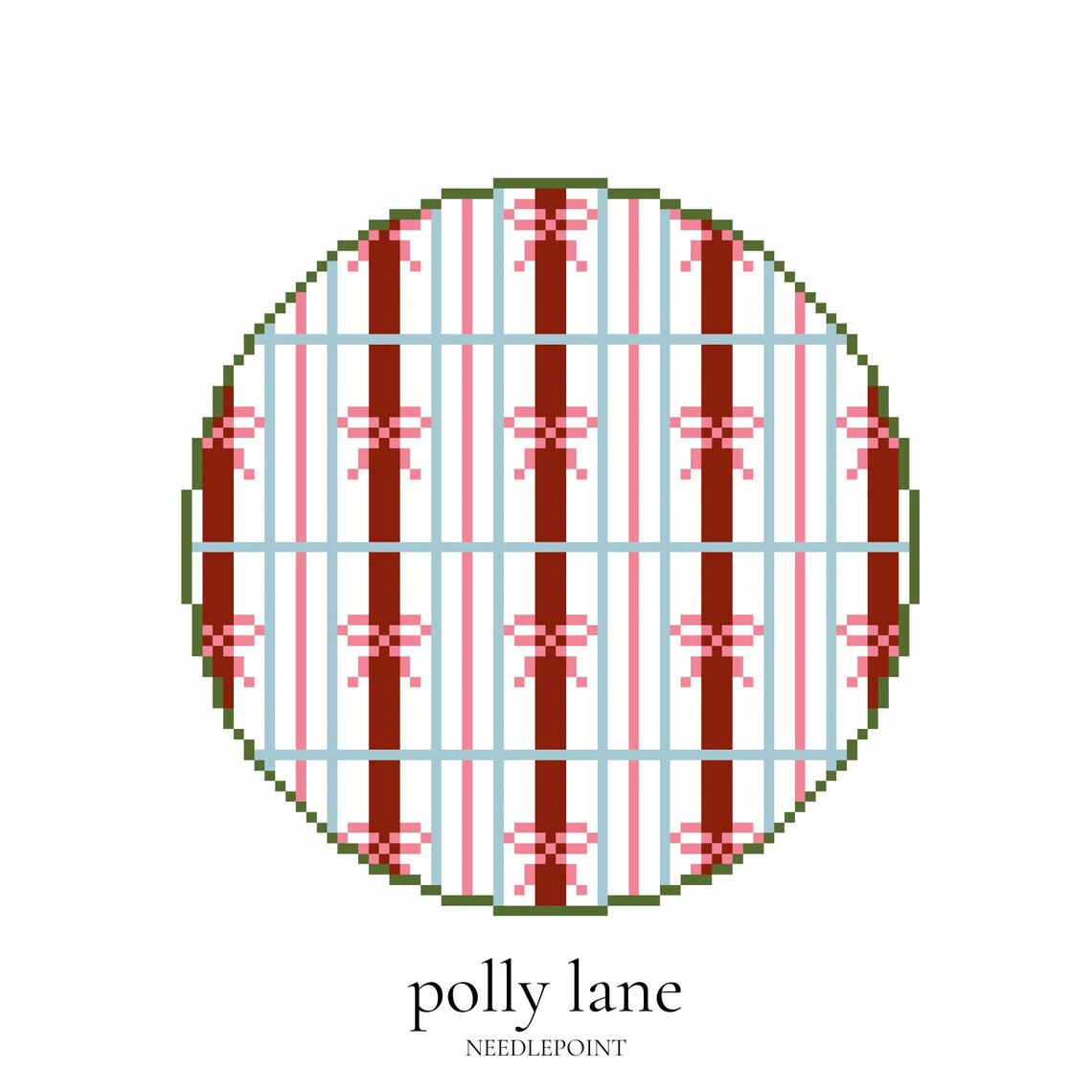Preppy Plaid Digital Needlepoint Chart | Coaster and Ornament Digital ...