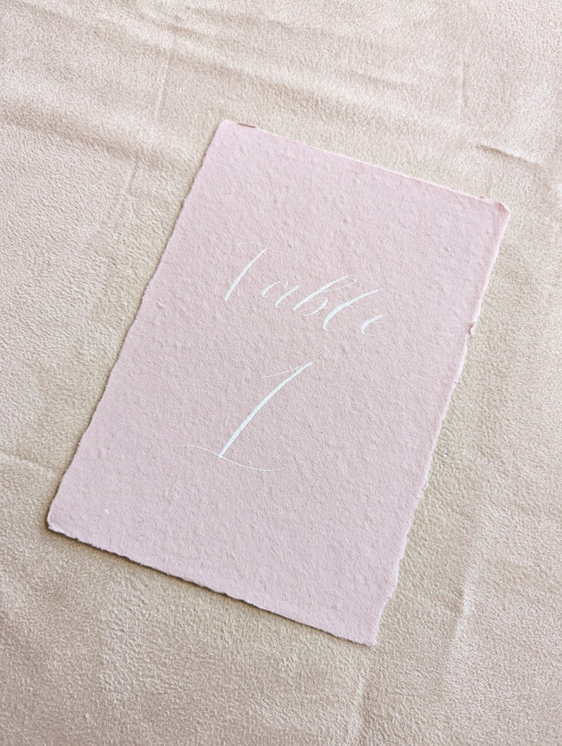Handmade Paper Table Numbers Table Numbers Wedding Reception - Etsy