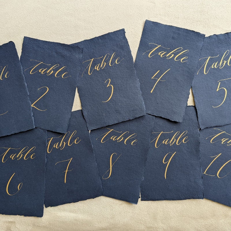 Navy Table Numbers - Etsy