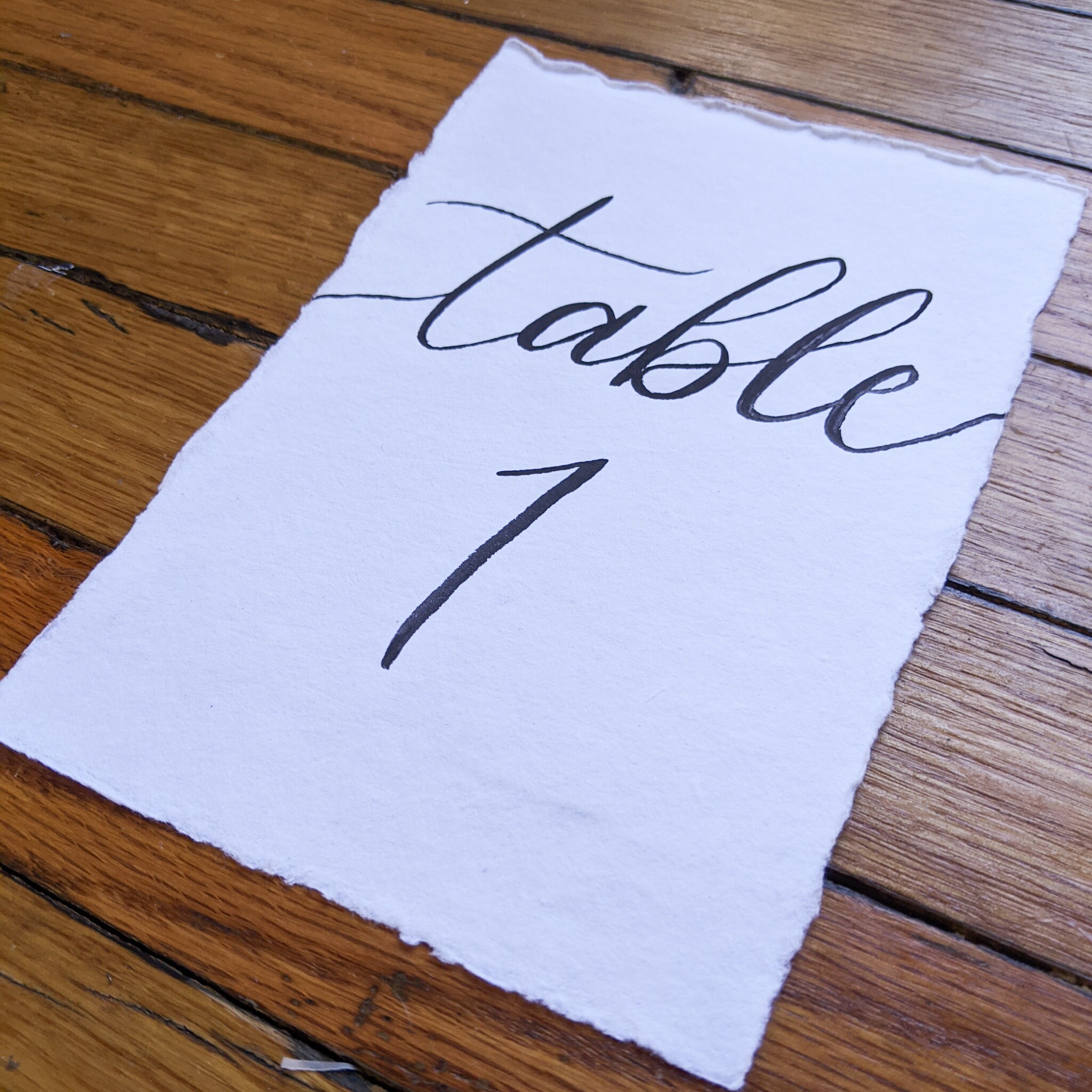 Handmade Paper Table Numbers Table Numbers Wedding Reception | Etsy