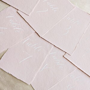 Handmade Paper Table Numbers Table Numbers Wedding Reception ...