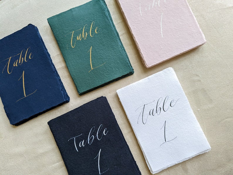 Handmade Paper Table Numbers Table Numbers Wedding Reception - Etsy
