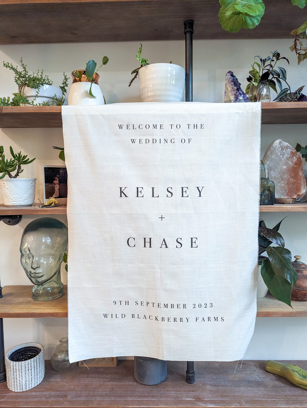 Fabric Wedding Welcome Sign, Wedding Reception Welcome Sign, Wedding ...