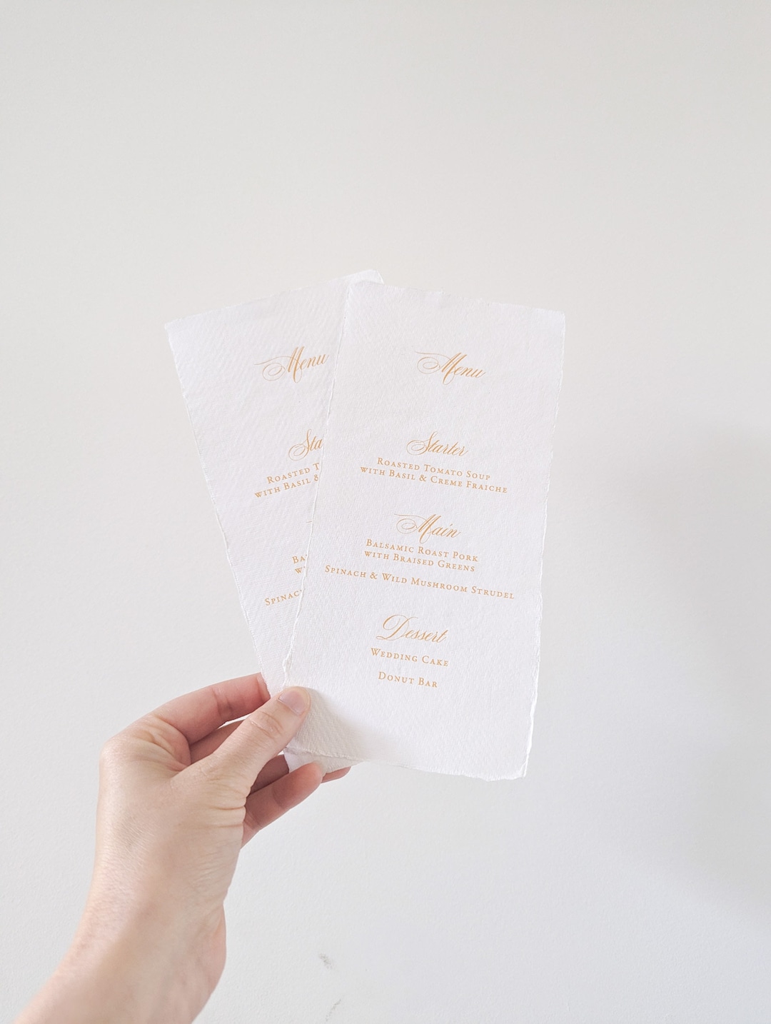 Handmade Paper, Mustard Yellow Wedding Menus - Etsy