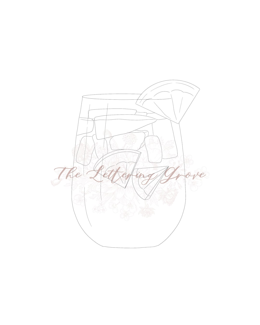 Sangria Line Drawing: DIY Wedding Bar Sign (digital Download) - Etsy