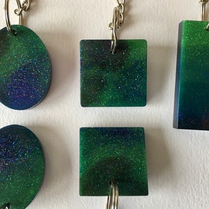 Aurora Keyring Night Sky Inspires Glow in the Dark Galaxy. | Etsy