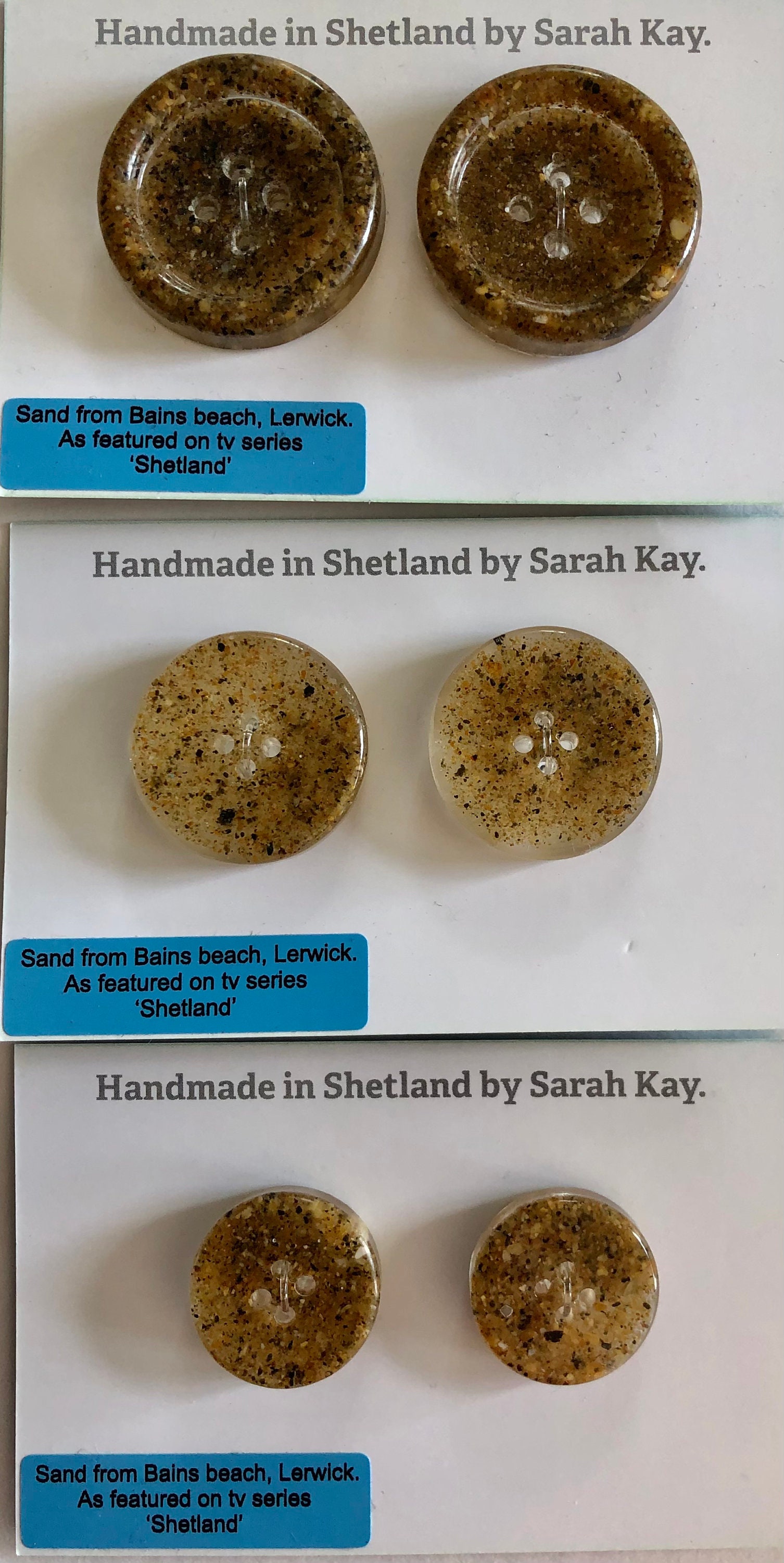 Beach Sand Buttons. Hand Made Buttons From the Shetland - Etsy