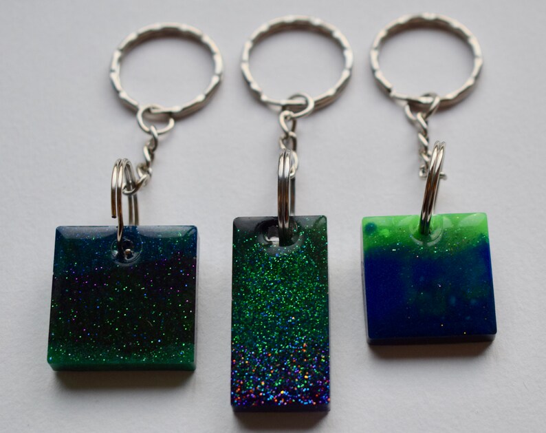 Aurora Keyring Night Sky Inspires Glow in the Dark Galaxy. | Etsy
