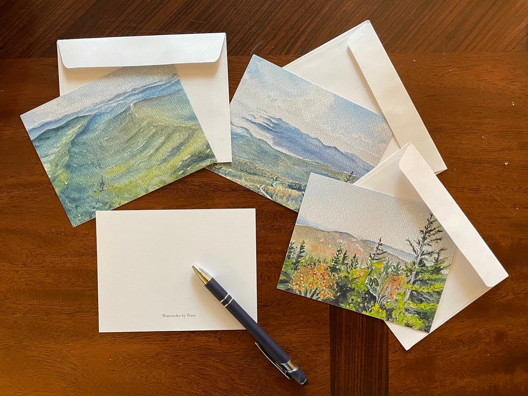 Blue Ridge Mountains Series- Postcard and Envelope- Set of 3 - Etsy