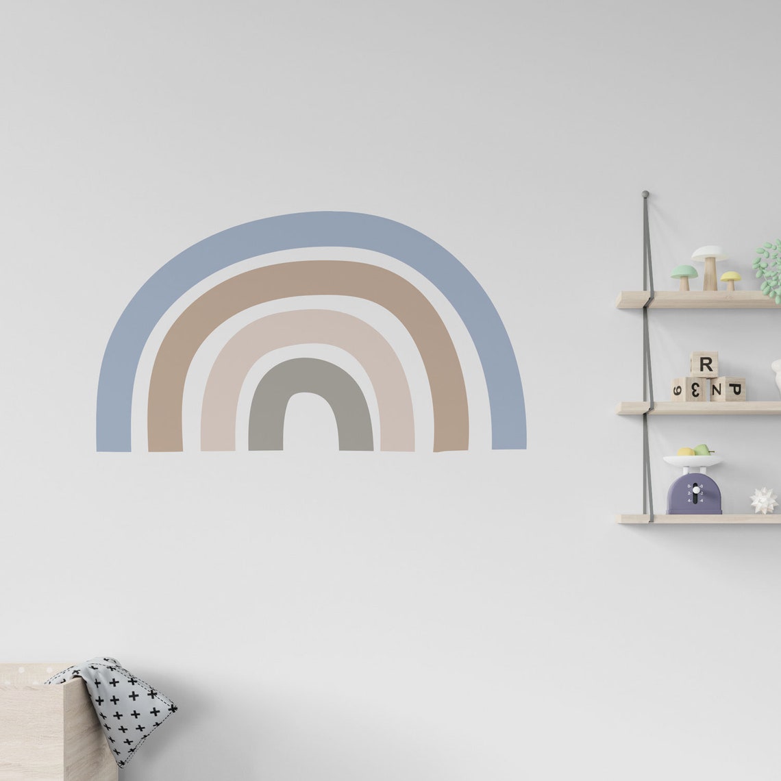 Mural Rainbow Removable Fabric Wall Decal Nursery Sticker - Etsy