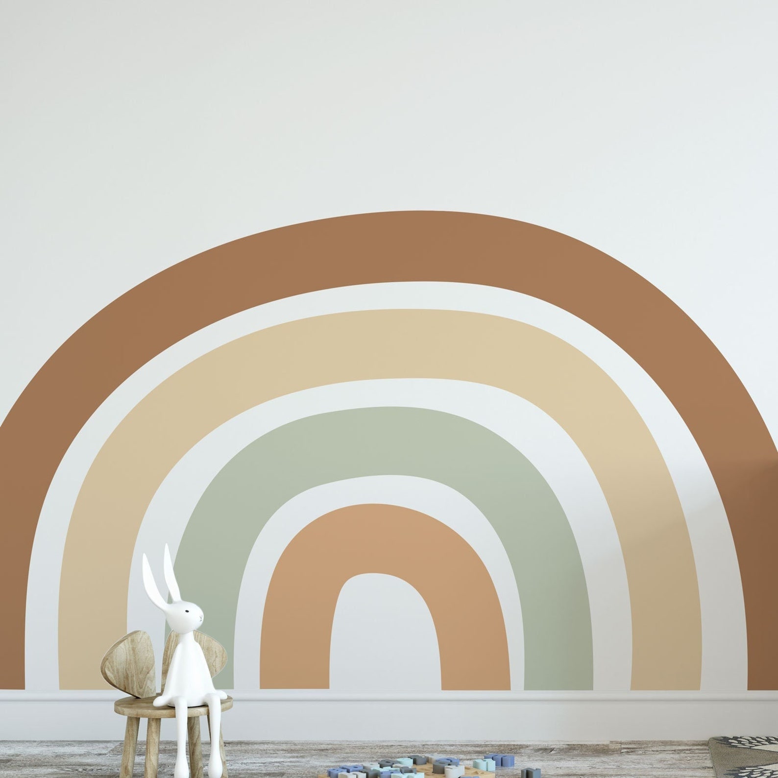 Mural Rainbow Removable Fabric Wall Decal Nursery Sticker - Etsy