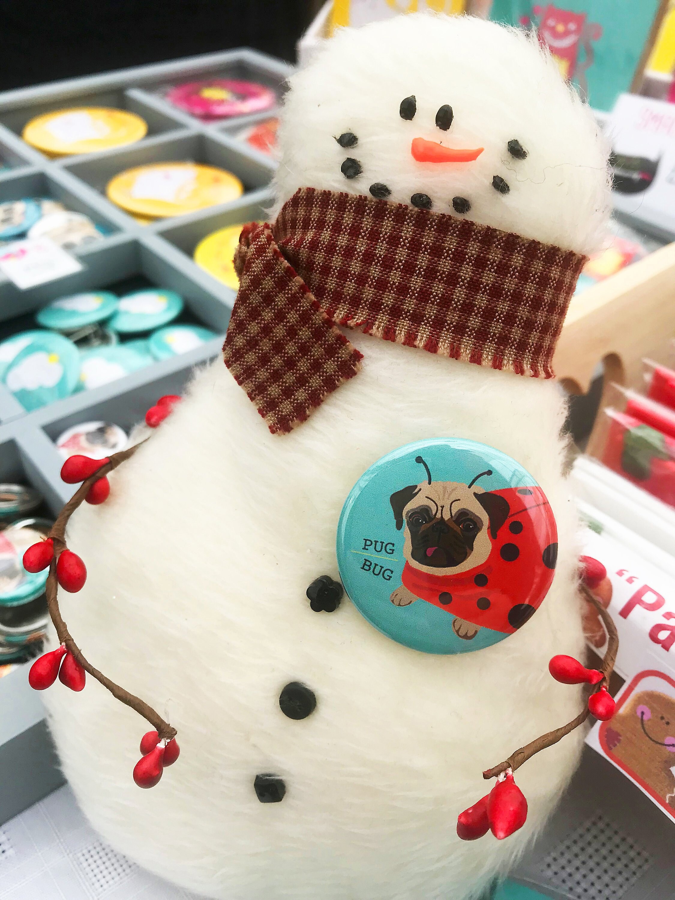 Pug Bug Pug Hug Design 38mm Steel Pin Badge - Etsy