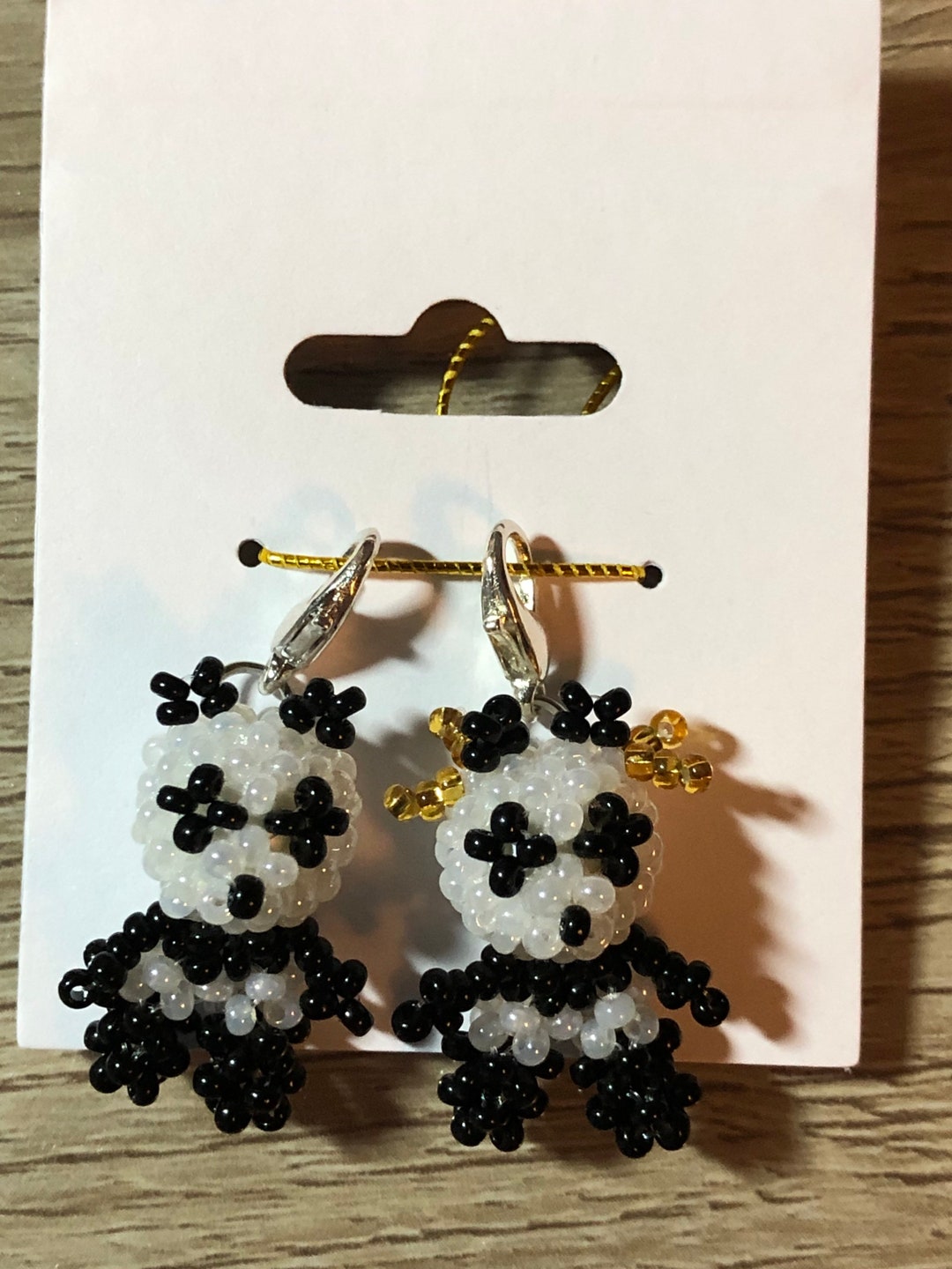 Beaded Panda Twin Charms. - Etsy