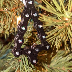 Christmas Tree Bicycle Ornament. Hand Made From Recycled Bicycle Chain ...