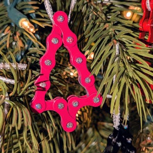 Christmas Tree Bicycle Ornament. Hand Made From Recycled Bicycle Chain ...