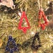 Bicycle Chain Christmas Tree Ornament, Recycled , Handmade Glitter ...