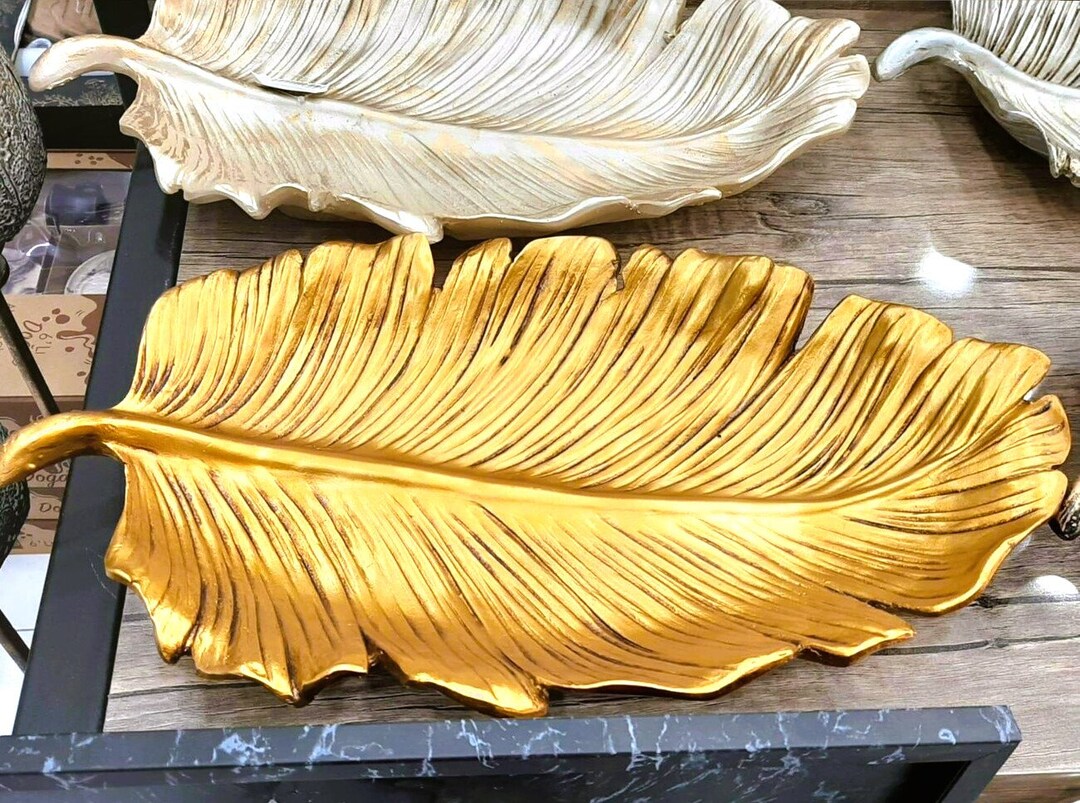 Silicone Mold Large Leaf Giant Feather 53cm Home Deco for Plaster Soap ...