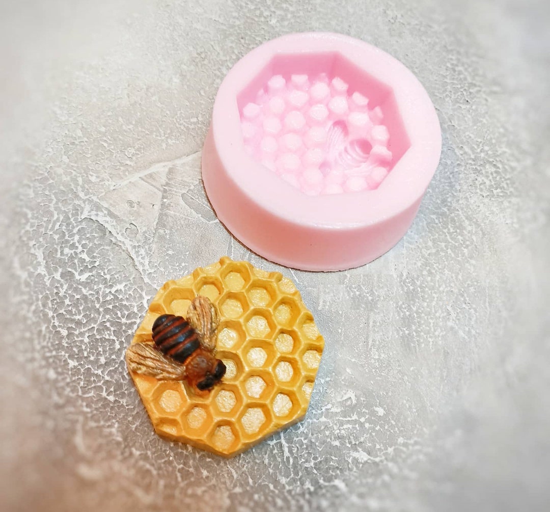 Bee Silicone Mold Beekeeping Theme Beehive Honey for Plaster Wax Clay ...