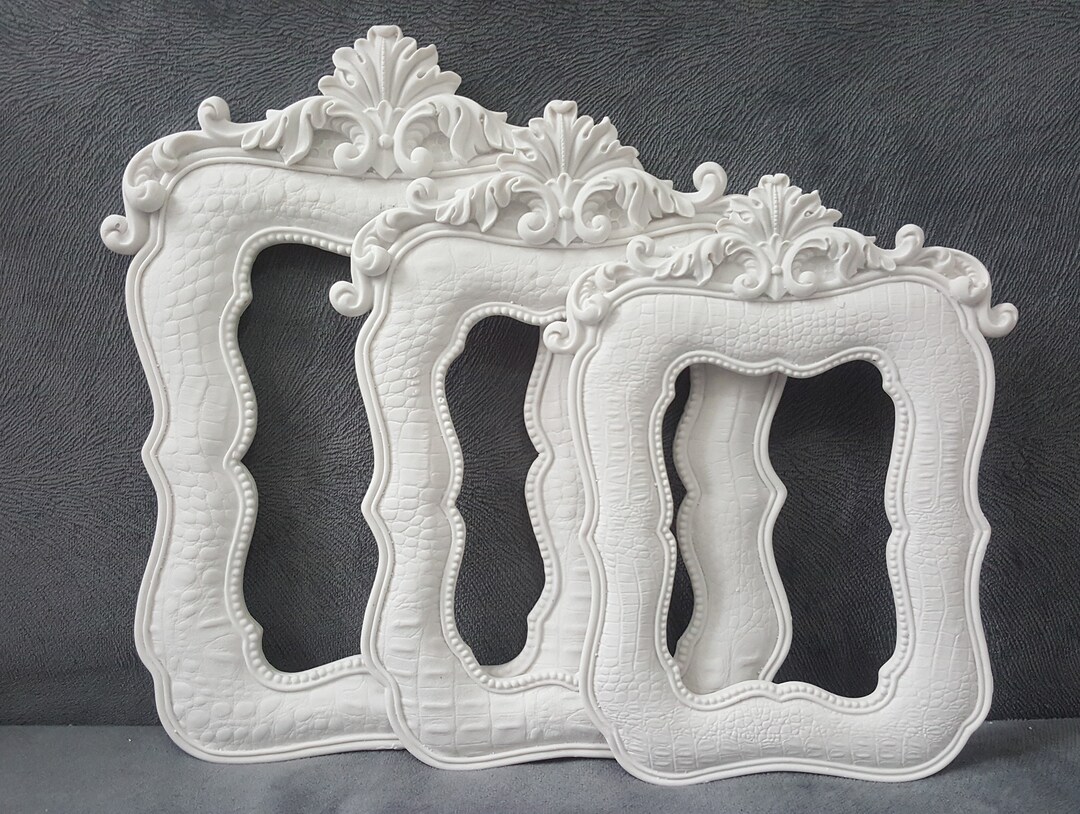 Silicone Mold Photo Frame Flower for Polymer Clay Fimo Plaster WEPAM ...
