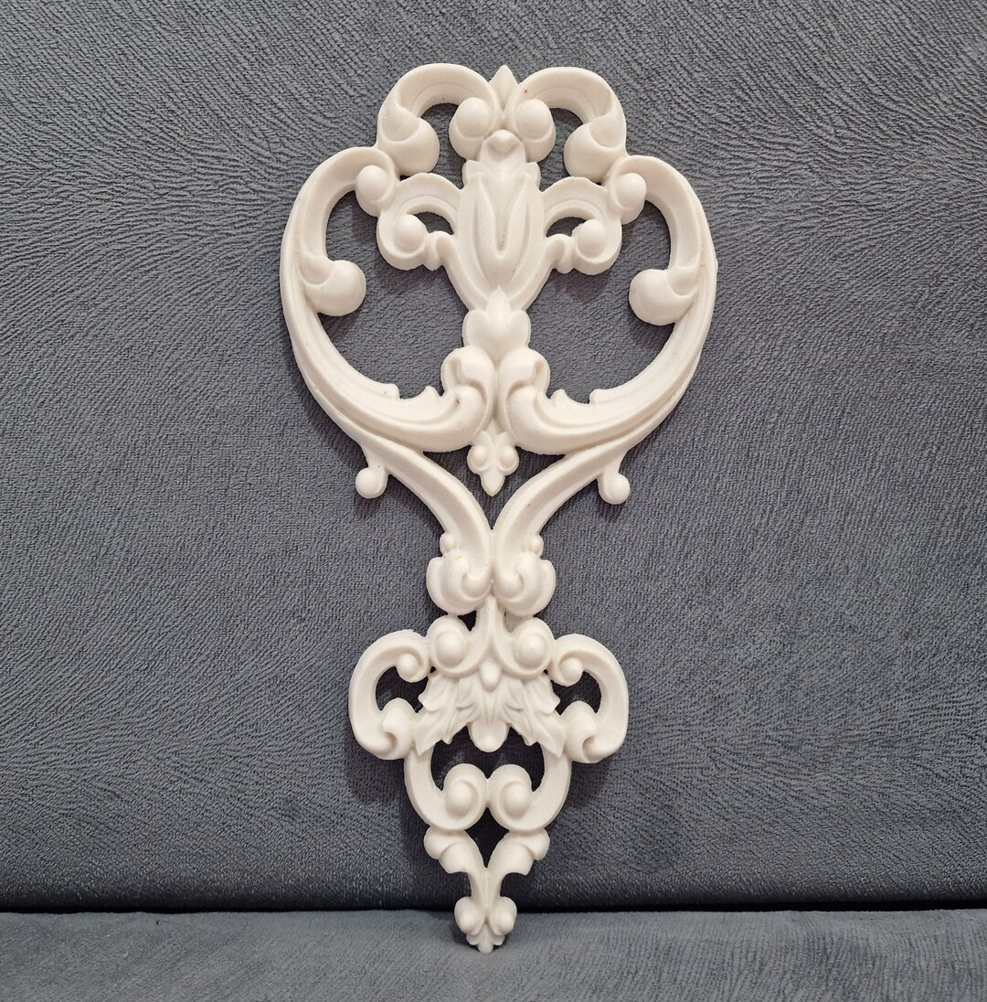 Silicone Mold Applique Liana Leaf 26cm Baroque Decor of Chest Door ...