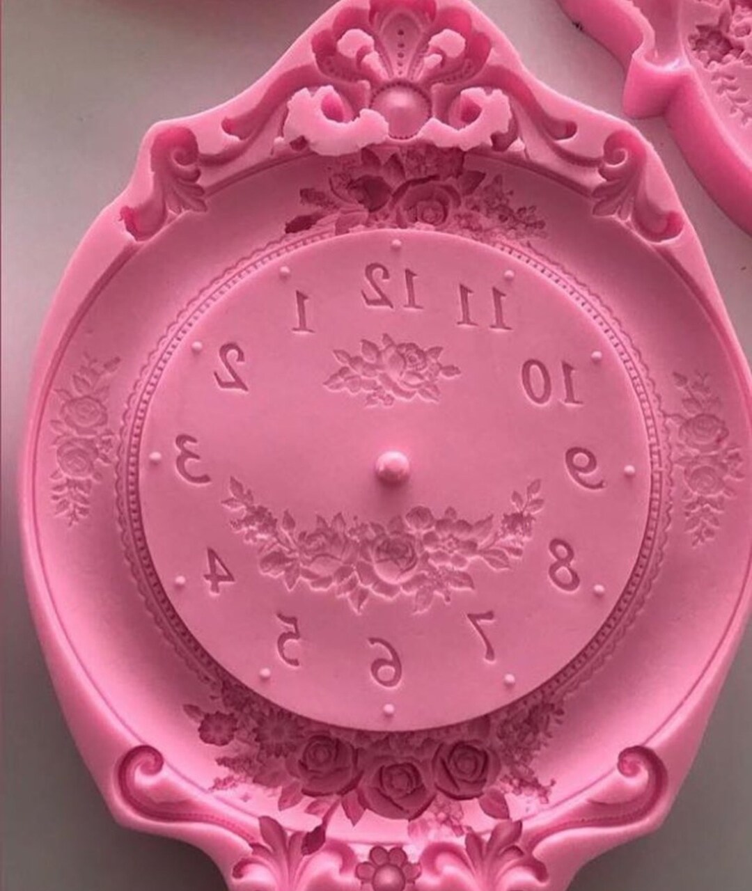 Large Silicone Mold Watch 44cm Deco Vintage Flower for Polymer Clay ...
