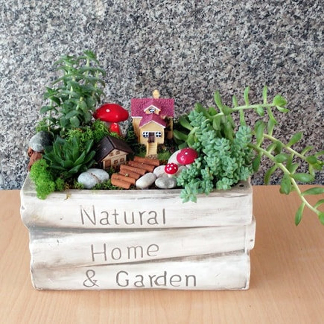 Silicone Mold Pot Terrarium 20cm Books Book for Polymer Clay Fimo ...