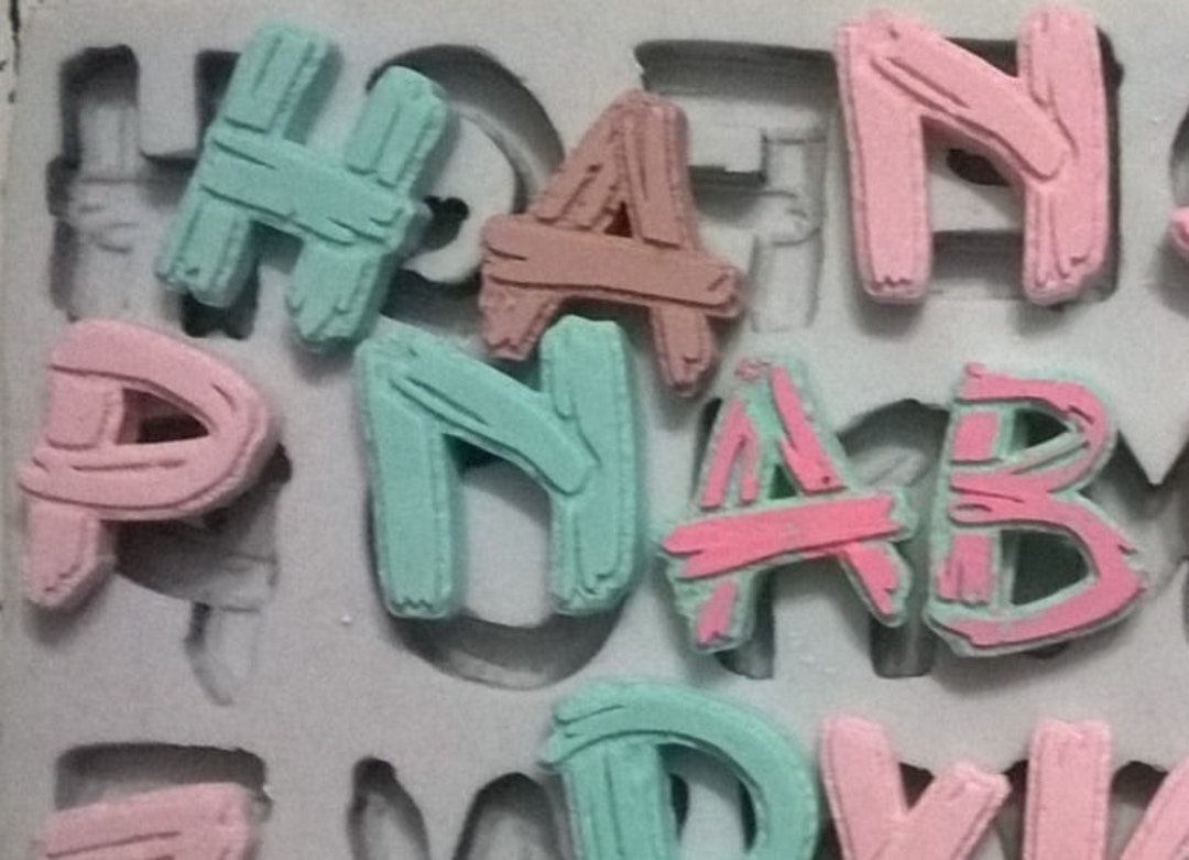 Silicone Mold Letter Alphabet Shaped Wood Stick Branches for Plaster ...