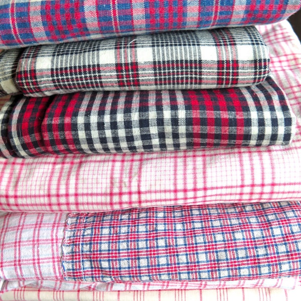Checked Linen Fabric - Etsy