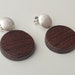 Wood Stud Earrings Sterling Silver Studs Wooden Rustic Earthy Mens ...