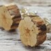 Wood Stud Earrings Sterling Silver Studs Wooden Rustic Earthy Mens ...