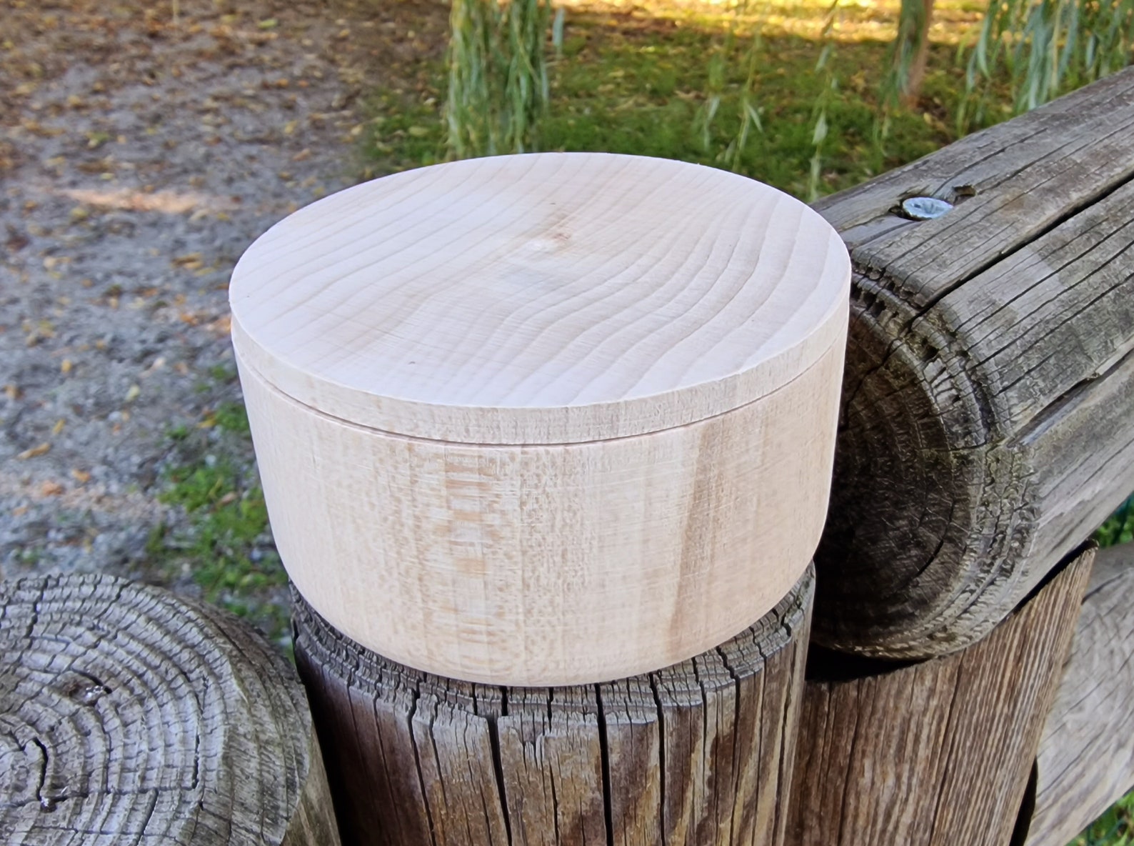 Round Blank Wooden Box With Cover/lid, 100 Mm/ 3,93 , Natural ...