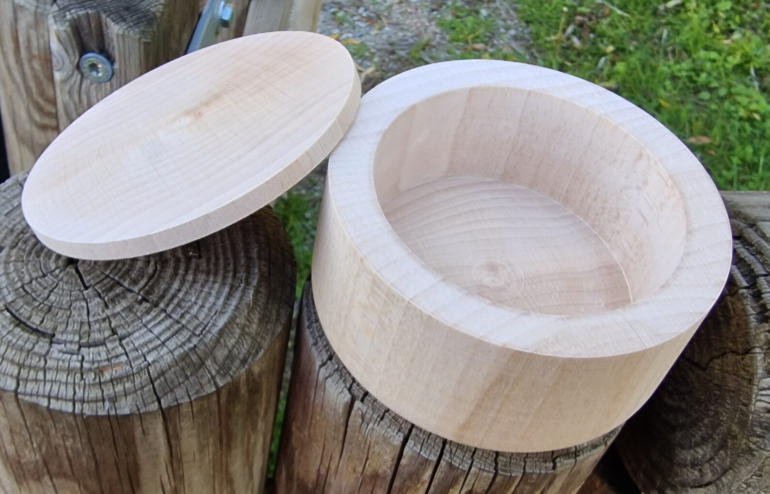 Round Blank Wooden Box With Cover/lid, 100 Mm/ 3,93 , Natural ...