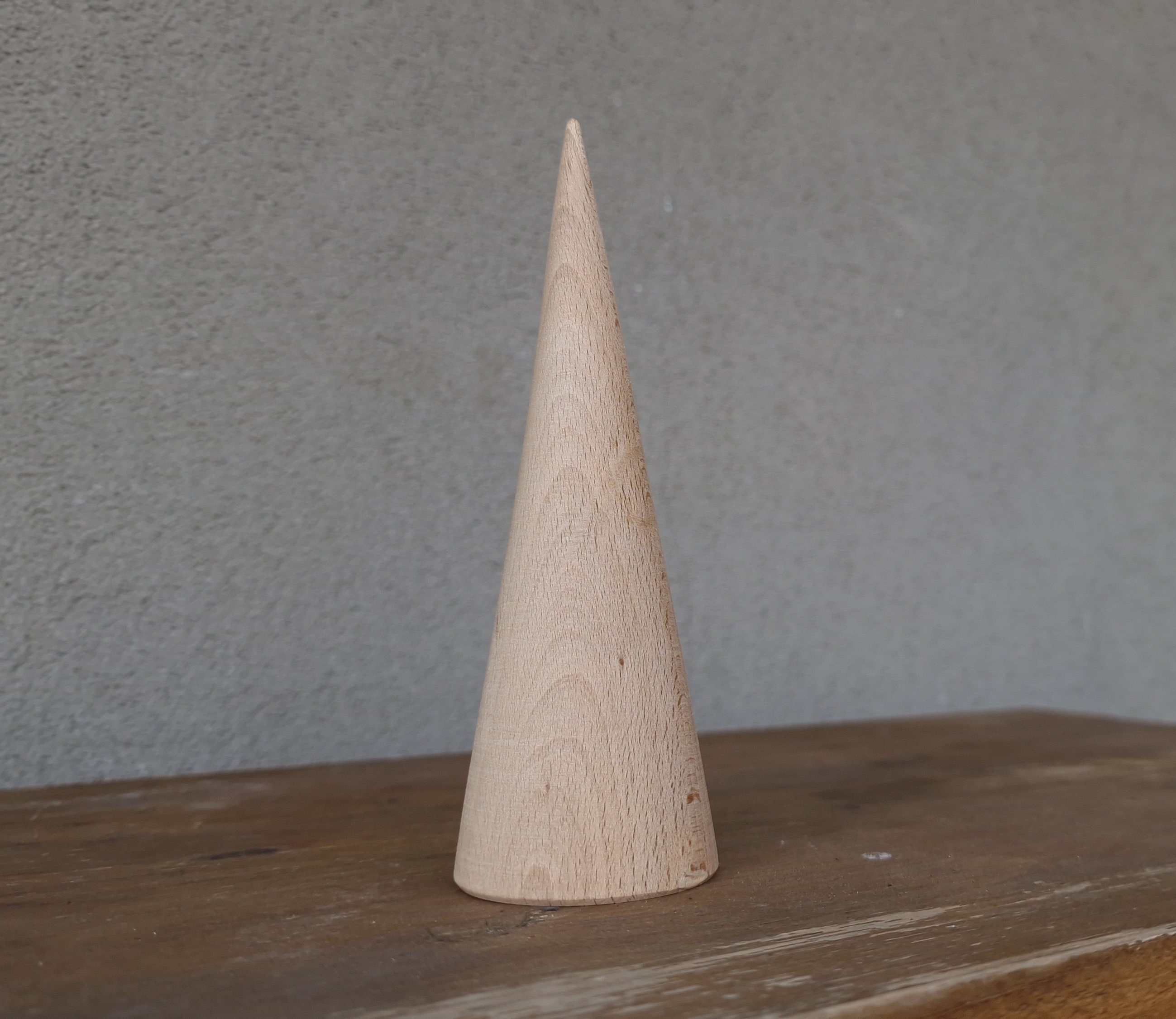 Wooden Cone Blank 150mm/ 6 Big Wood Unfinished Natural - Etsy