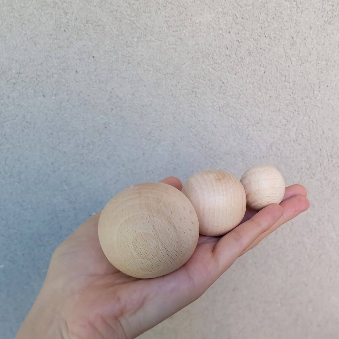 NO HOLE Wooden Balls 50/40/30mm 2/1.6/1.2 SET of 1-20 - Etsy