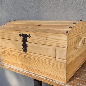 Extra Large Wooden Box, Blank Personalized Rustic Treasure Chest ...