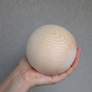 Large Natural Wooden Balls, 100mm/ 4" Big Wooden Blank Ball, Unfinished ...
