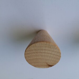 Blank Wooden Cone Wall Hook SET of 11-15, NO SCREW Unfinished Coat Rack ...