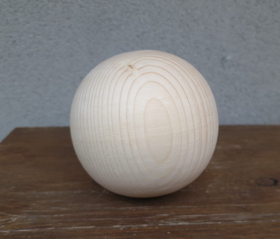 Large Natural Wooden Balls, 100mm/ 4" Big Wooden Blank Ball, Unfinished ...