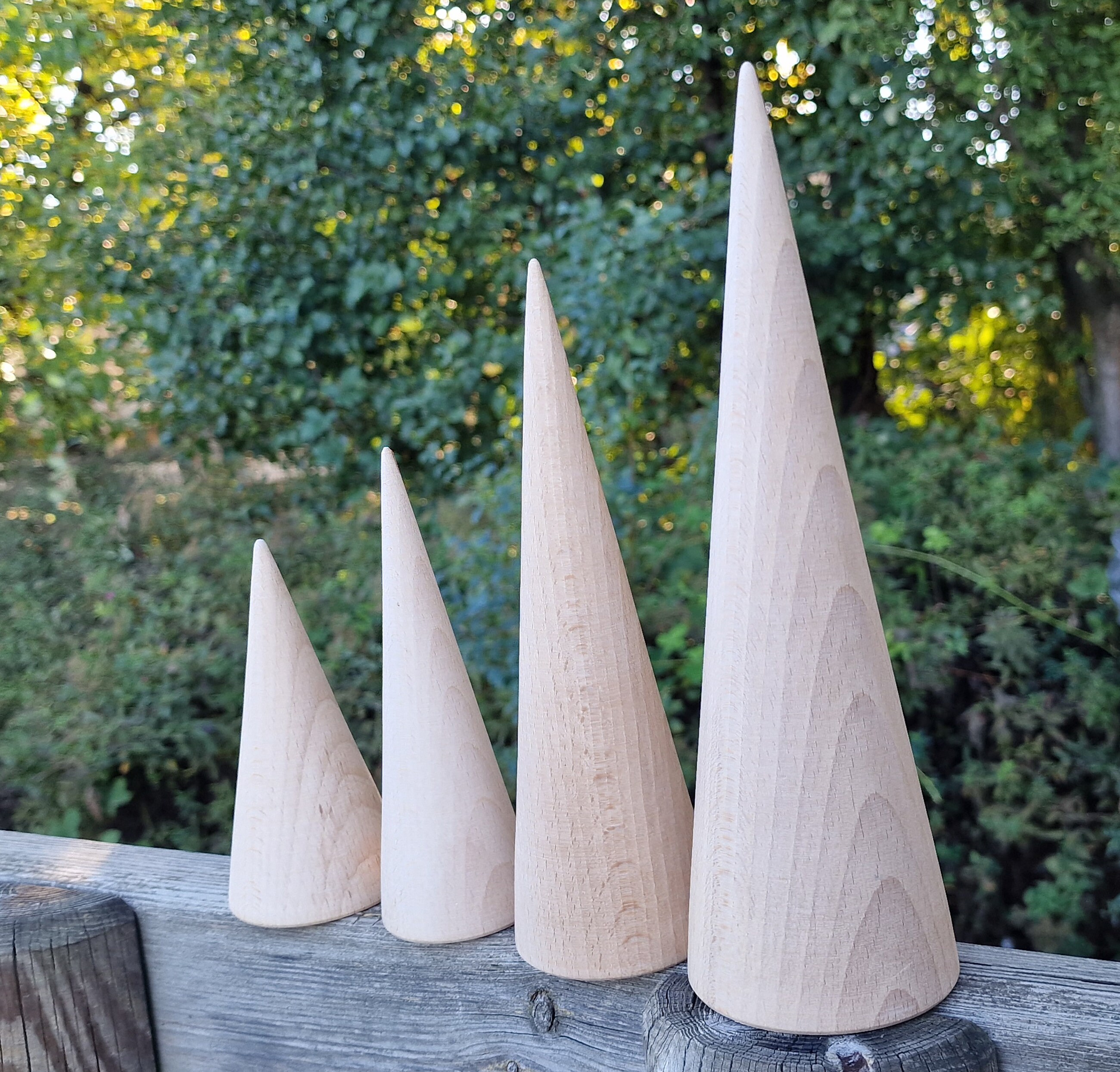 Wooden Cone Blank 150mm/ 6 Big Wood Unfinished Natural - Etsy