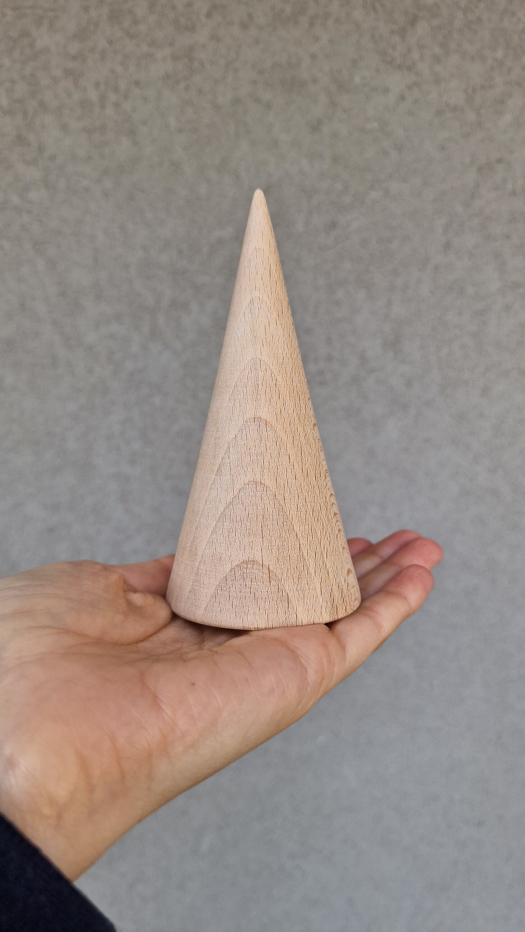Wooden Cone Blank, 120x60mm/4.7x2.36 SET of 3-11 Big Wood Unfinished ...