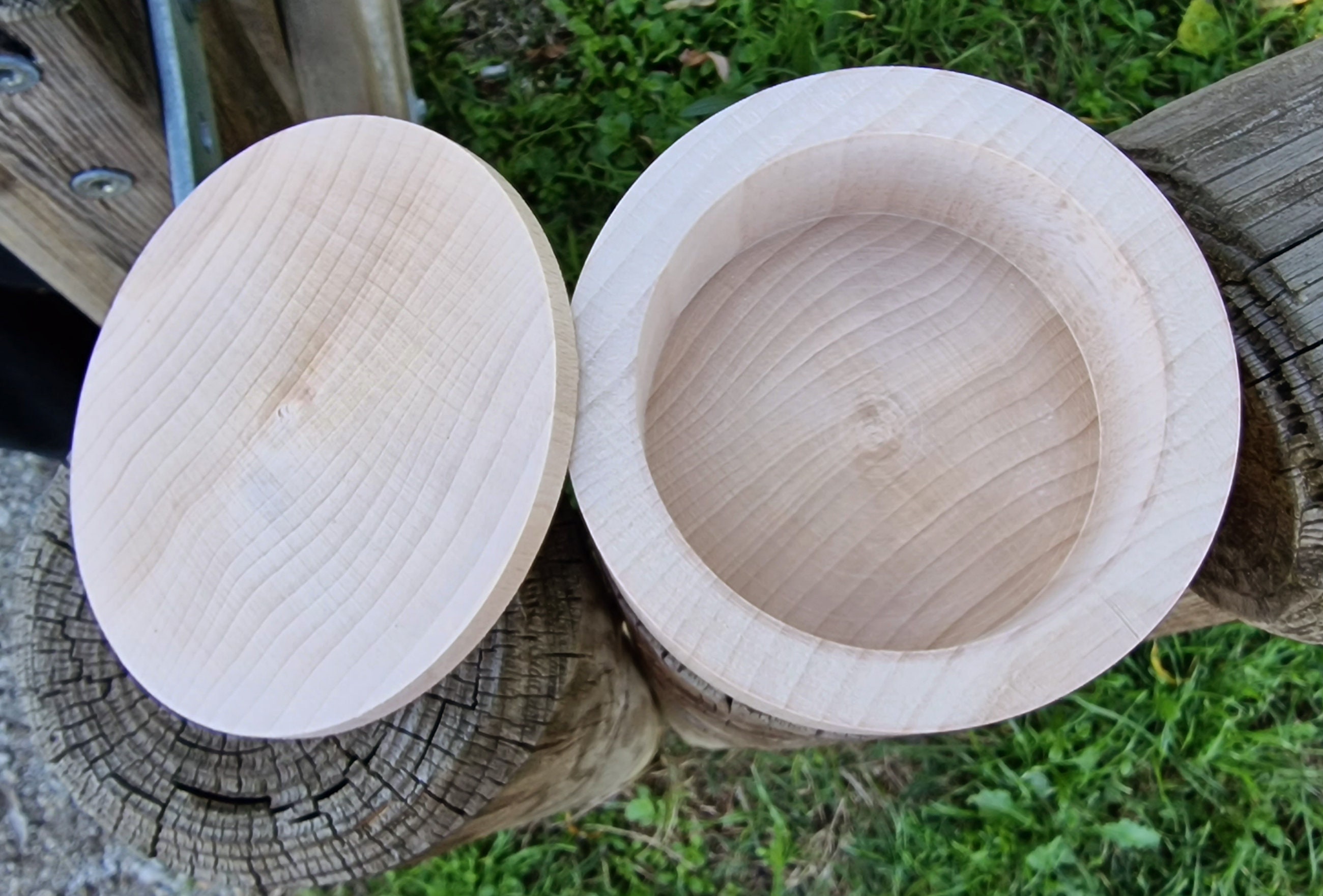 Round Blank Wooden Box With Cover/lid, 100 Mm/ 3,93 , Natural ...