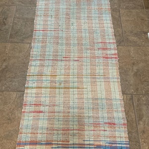Cotton Rag Rug 11 2/3 Feet Long 24 Inches X 140 Inches - Etsy