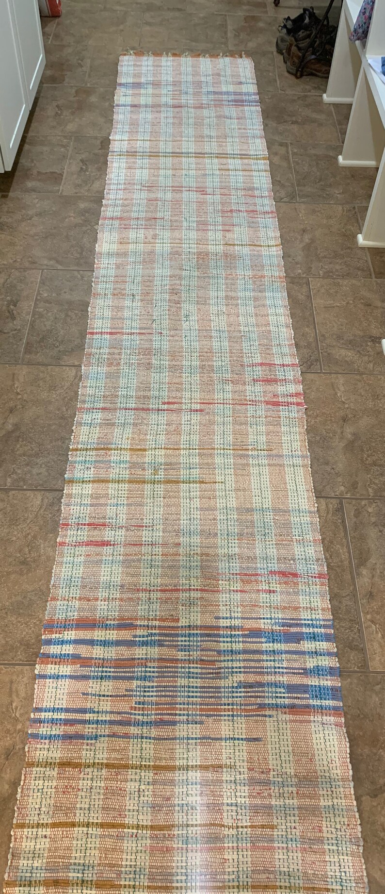 Cotton Rag Rug 11 2/3 Feet Long 24 Inches X 140 Inches - Etsy