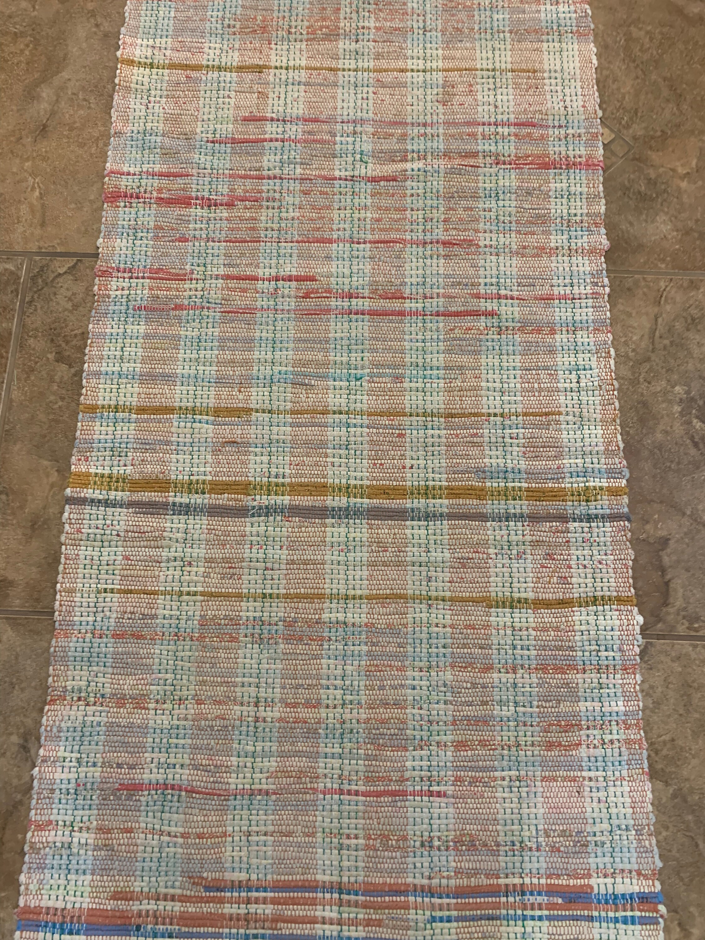 Cotton Rag Rug 11 2/3 Feet Long 24 Inches X 140 Inches - Etsy