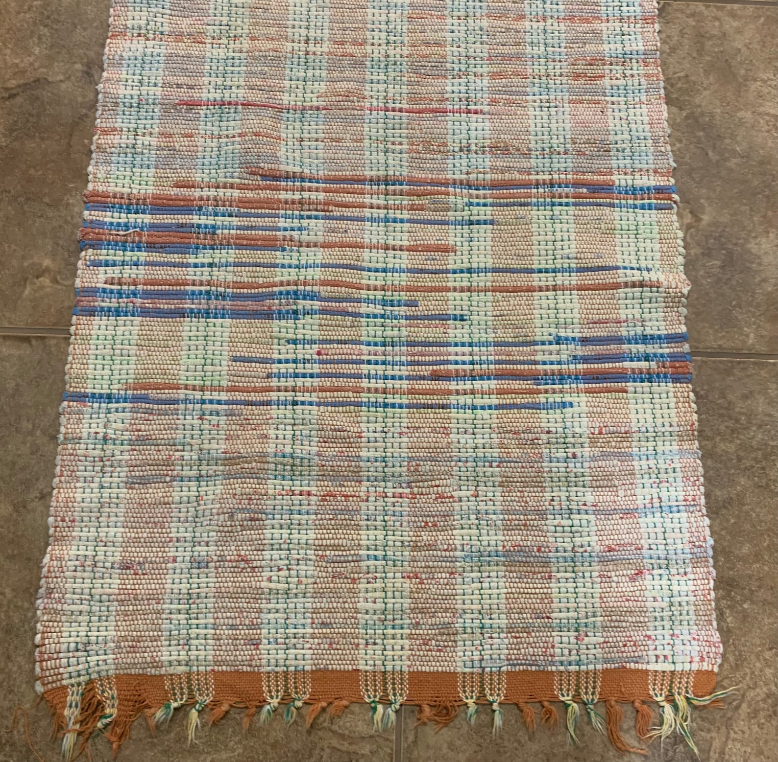 Cotton Rag Rug 11 2/3 Feet Long 24 Inches X 140 Inches - Etsy