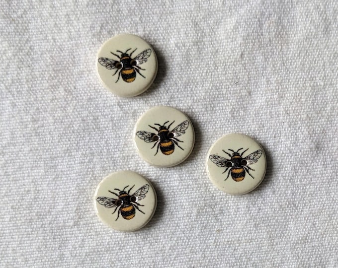 Set of 4 Extra Small, Washable, Lightweight, Handmade, Ceramic Bumble ...