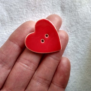 Set of 4 Large, Red, Handmade in UK, Washable, Lightweight, Ceramic ...