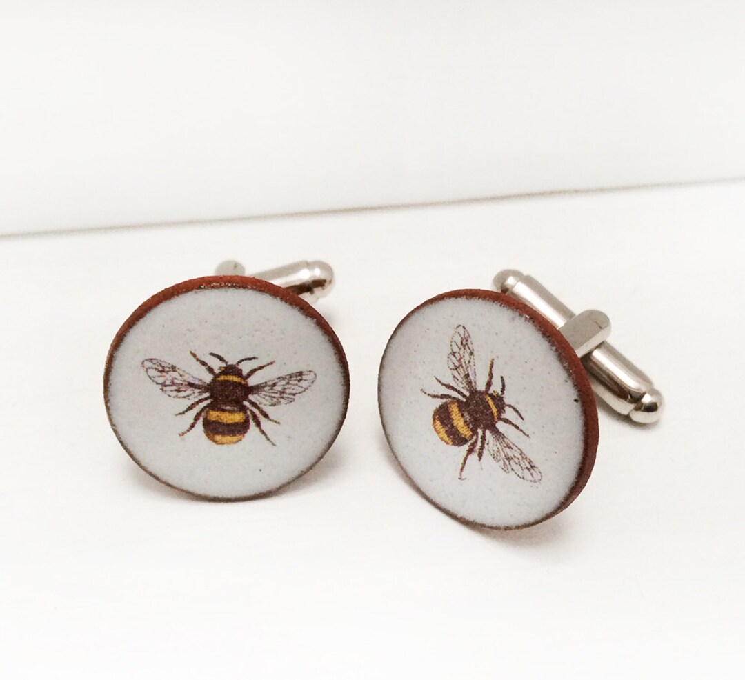 Bumble Bee Cufflinks 18mm, Bee Cufflinks, Bumble Bee Gift, Insect ...