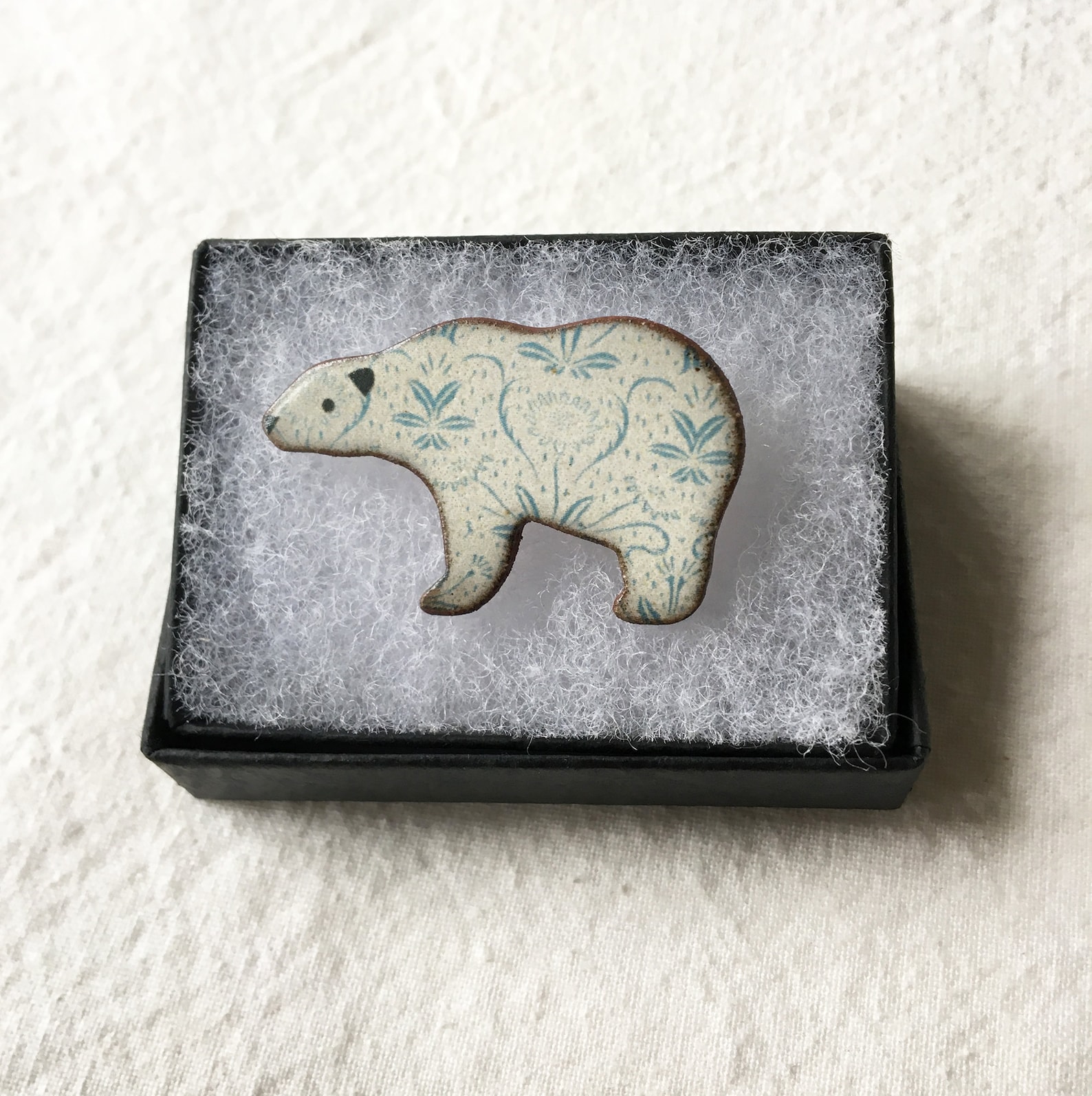 Polar Bear Brooch Polar Bear Polar Bear Pin Arctic Animals - Etsy