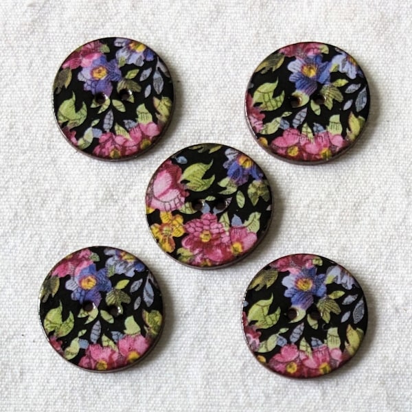 Pink Ceramic Buttons - Etsy